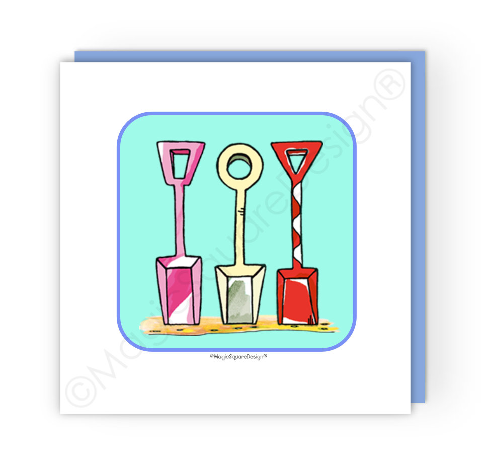 MagicSquareDesign® - Aqua Spades Card